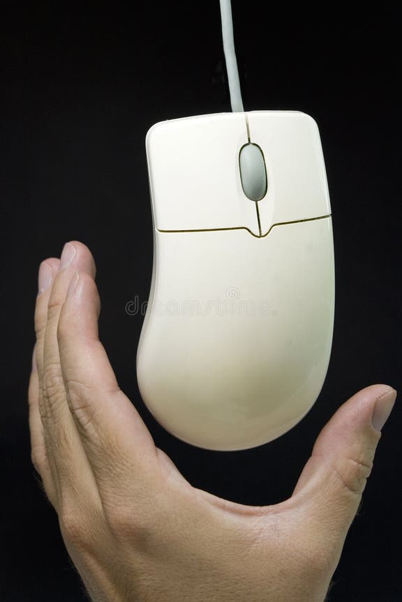 Hang mouse on hand stock photo. Image of office, technology - 3419010