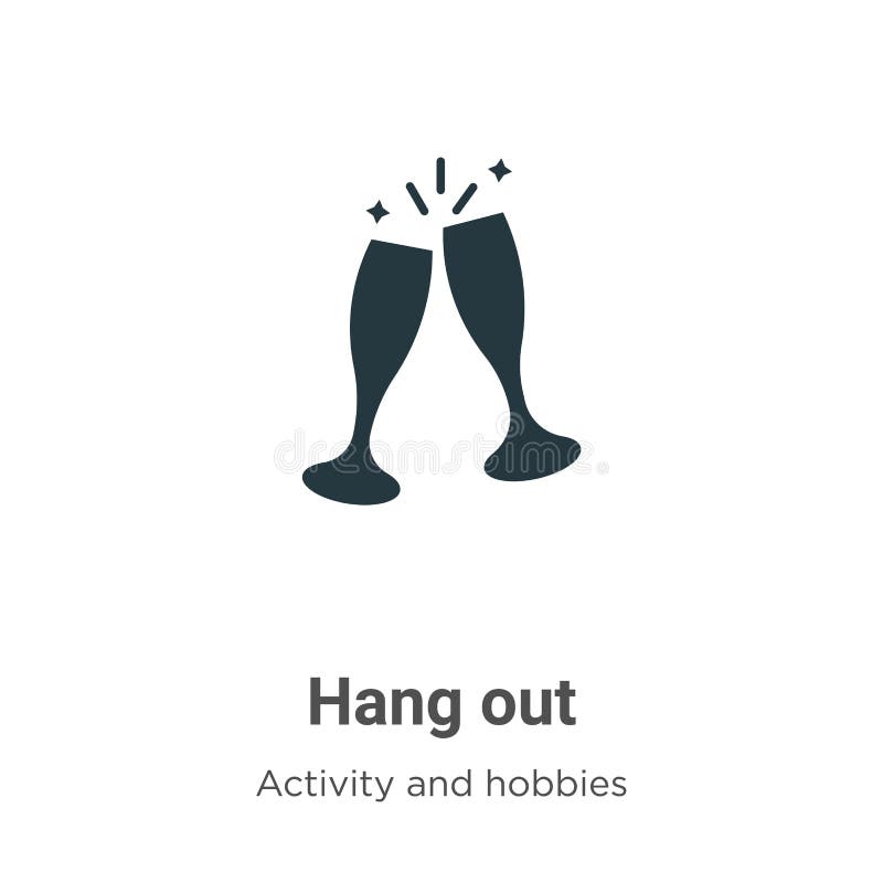 Hang Out Vector Icon on White Background. Flat Vector Hang Out Icon ...