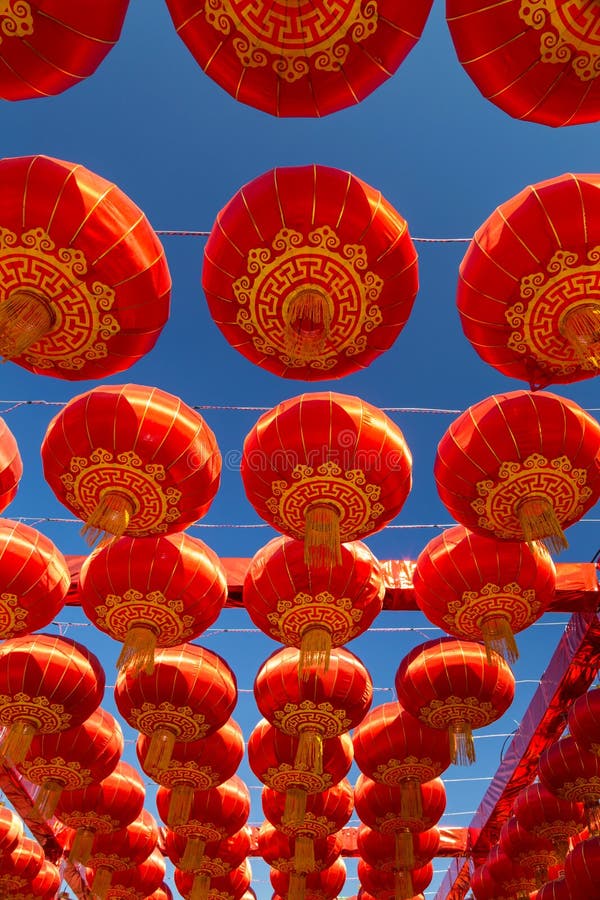 Red lantern stock image. Image of chinese, auspicious - 136839325