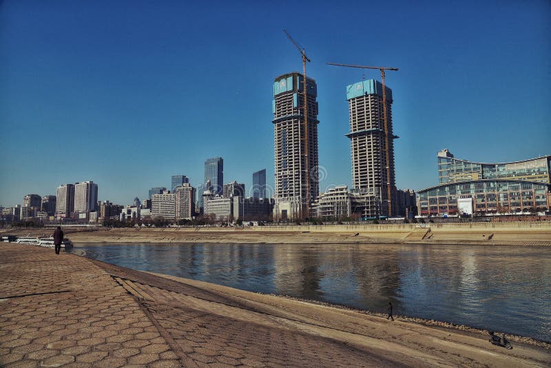 Han River Flows through the Wuhan City Editorial Image - Image of city ...