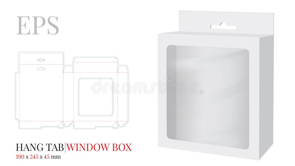 Packaging Box Window Tab Stock Illustrations – 55 Packaging Box Window ...