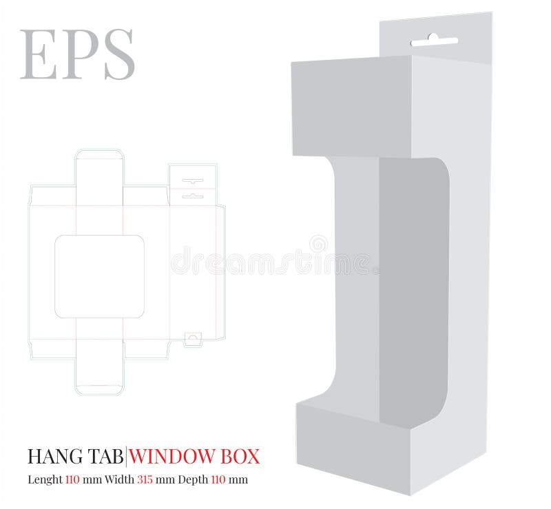Packaging Box Window Tab Stock Illustrations – 70 Packaging Box Window ...