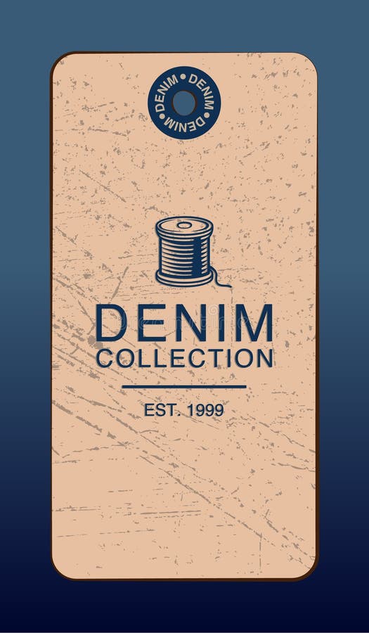 Hang Tag for Denim Products Stock Vector - Illustration of price ...