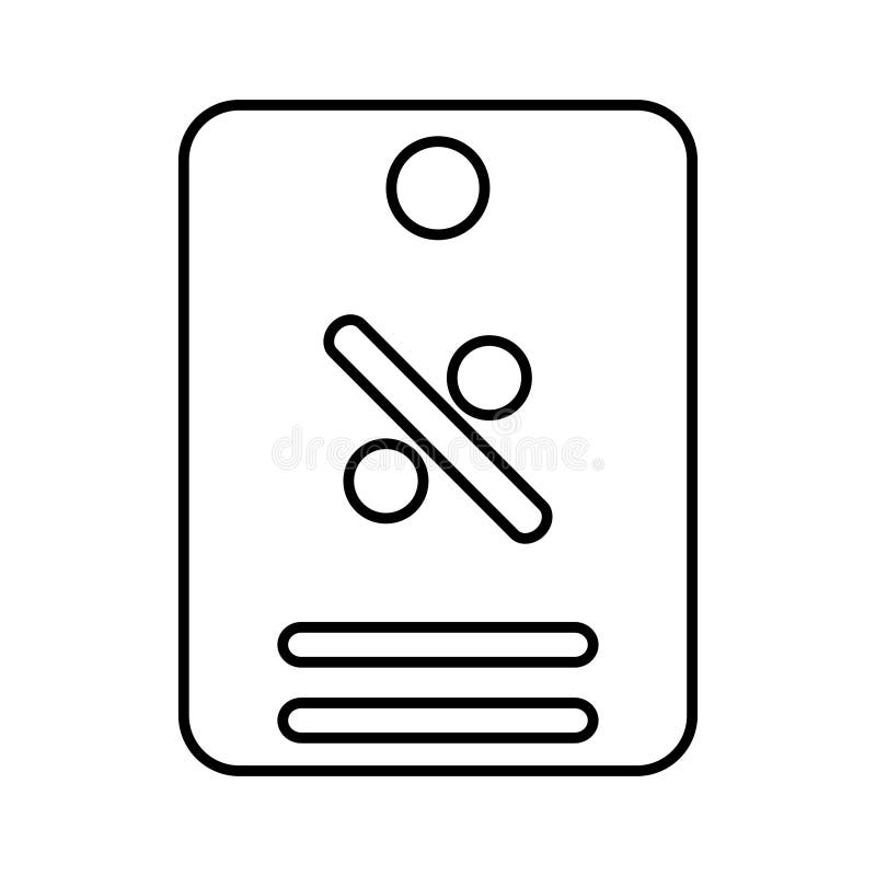 Hang Tag Label Icon in Line Style Stock Vector - Illustration of design ...