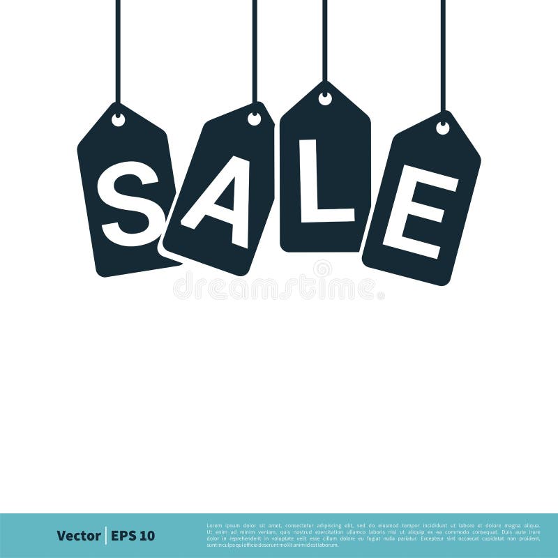Sale Hang Tag Icon Vector Logo Template Illustration Design. Vector EPS ...