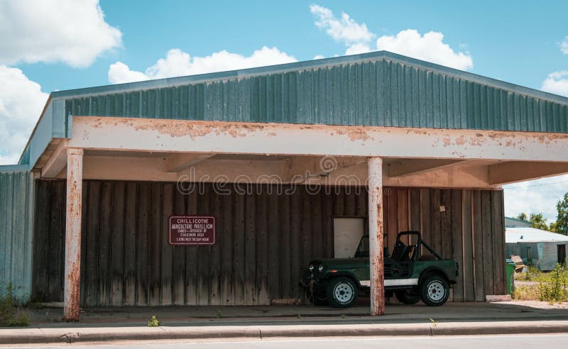 Hangar with a Car Parked Near it Editorial Stock Photo - Image of retro ...