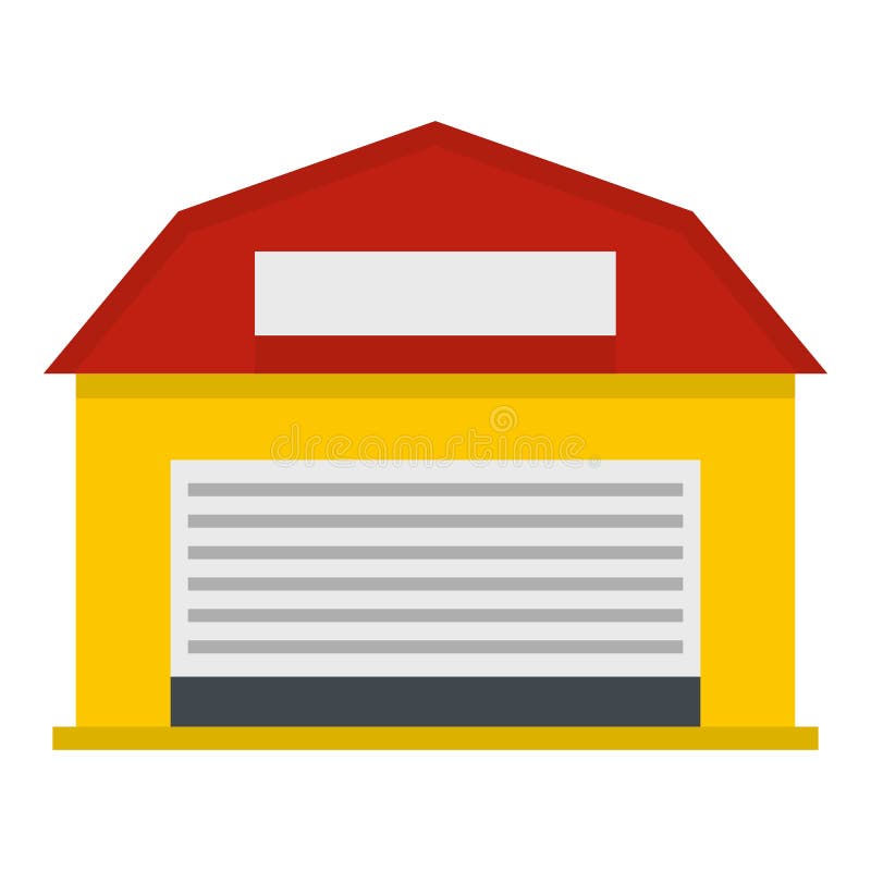 Hangar icon stock vector. Illustration of flat, farming - 90976340