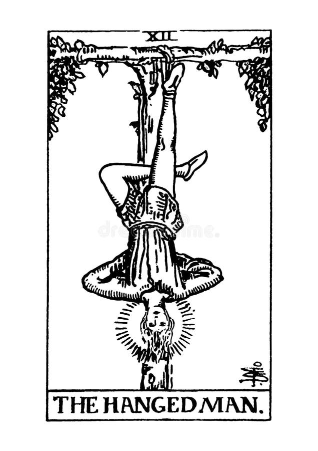 Hanged Man stock vector. Illustration of arcana, destiny - 331879100