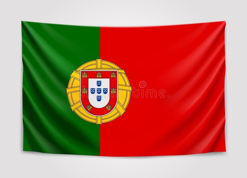 De Hangende Vlag Van Portugal in Vorm Van Kaart Portugese Republiek ... De Hangende Vlag Van Portugal in Vorm Van Kaart Portugese Republiek ...