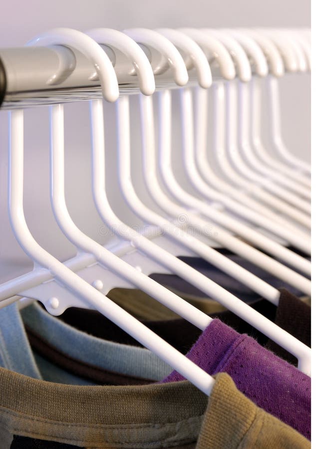 Clothes store - hangers stock image. Image of sale, textile - 2180481