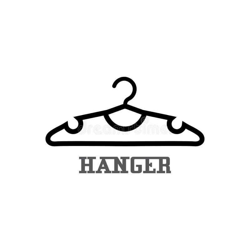 Hanger with Cloth Icon, Outline Style Stock Vector - Illustration of ...