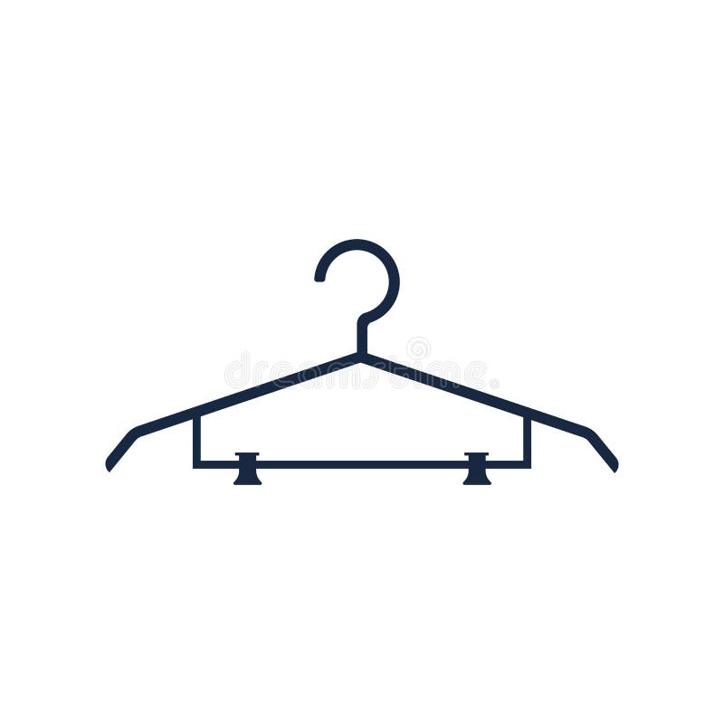 Hanger with Cloth Icon, Outline Style Stock Vector - Illustration of ...