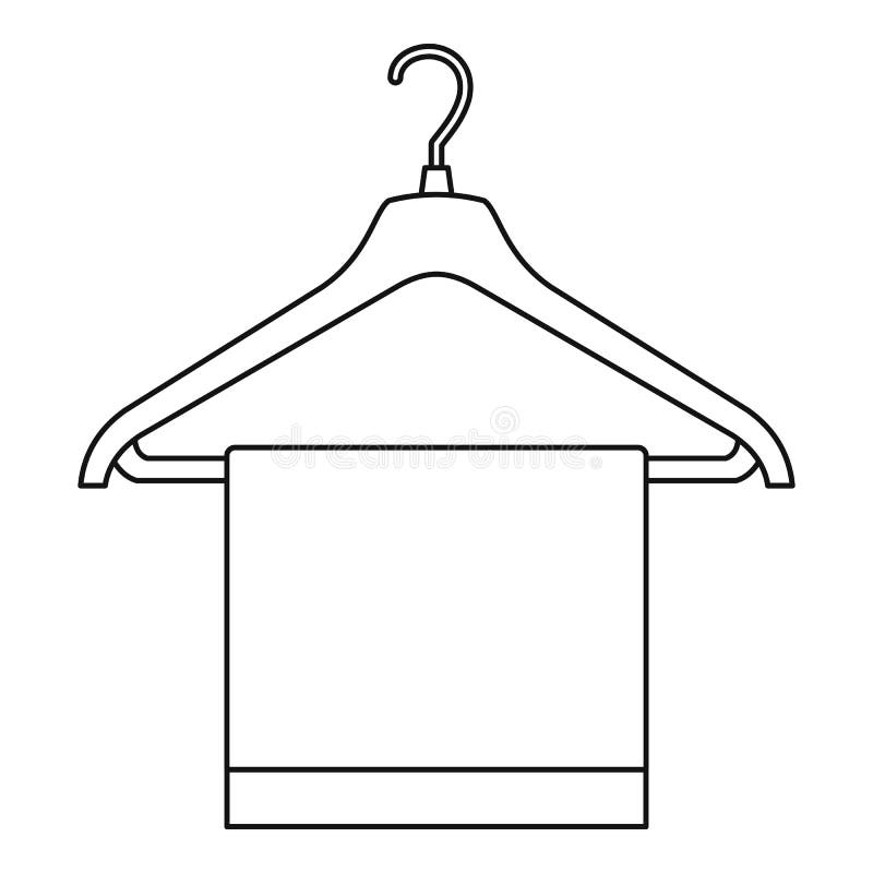 Hanger Cloth Icon Flat Design Concept Vector Template Stock ...