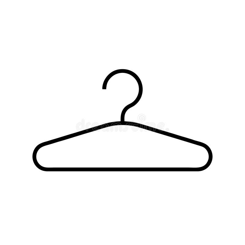 Hanger Clothes Icon Vector. Hanger Clothes Icon Simple and Modern for ...
