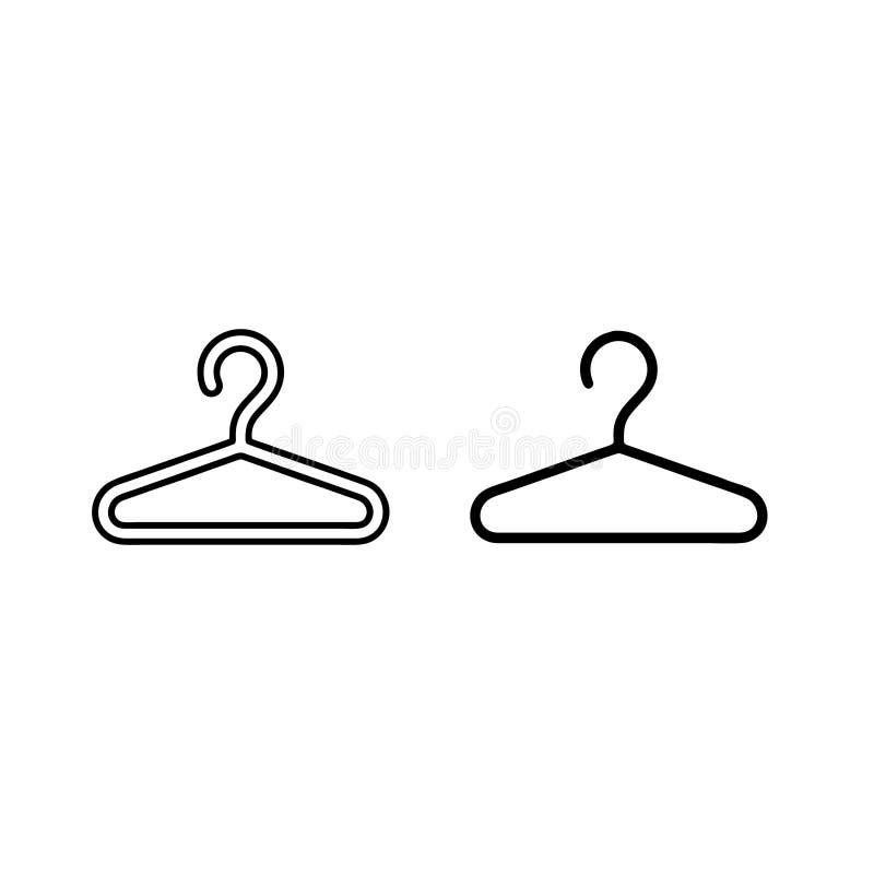 Hanger Clothes Icon Vector. Hanger Clothes Icon Simple and Modern for ...