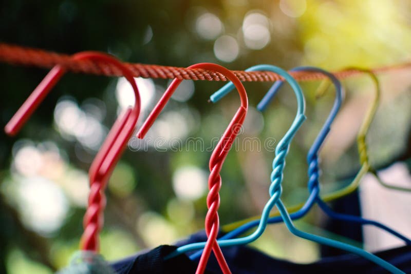Hanger on clothes line stock photo. Image of line, fashion - 103299668