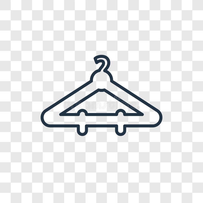 Hanger Concept Vector Linear Icon Isolated on Transparent Background ...