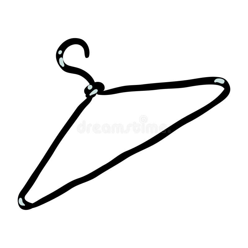 Hanger - Hand Drawn Doodle Icon Stock Vector - Illustration of wardrobe ...