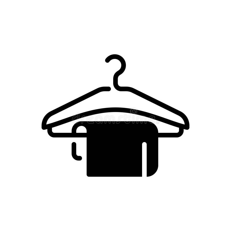 Hanger with Cloth Icon, Outline Style Stock Vector - Illustration of ...