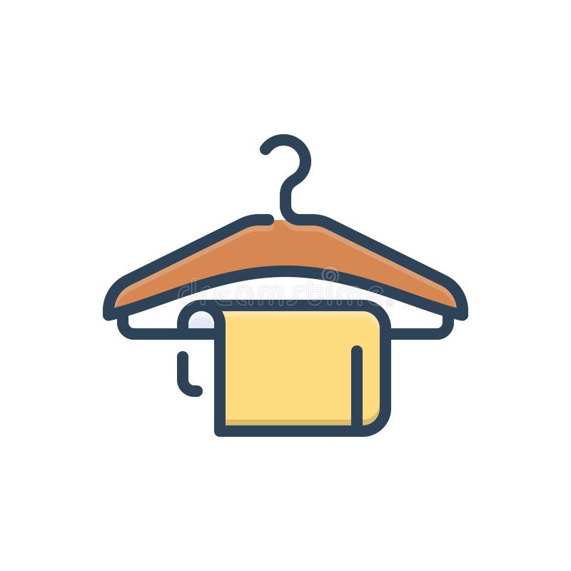 Hanger with Cloth Icon, Outline Style Stock Vector - Illustration of ...