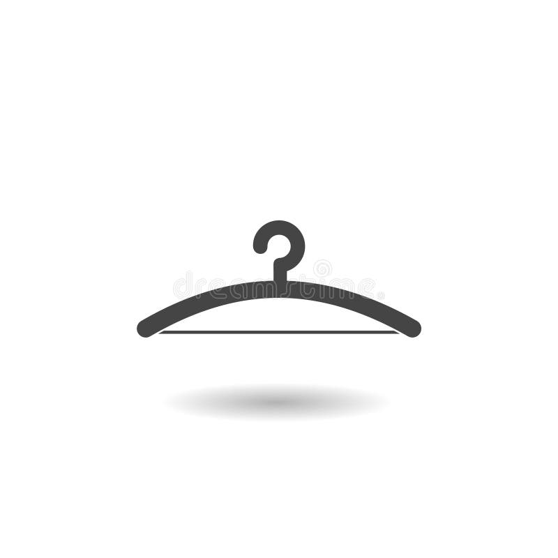 Hanger icon with shadow stock vector. Illustration of business - 192147099