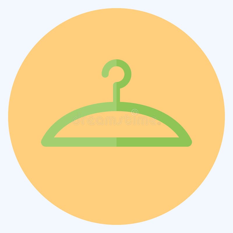 Hanger Icon in Trendy Flat Style Isolated on Soft Blue Background Stock ...