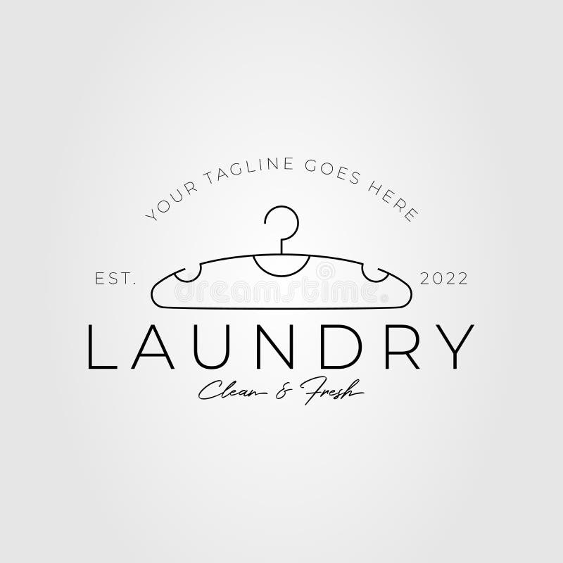 Hanger for Laundry or Clothes Wash Logo Vector Illustration Design ...