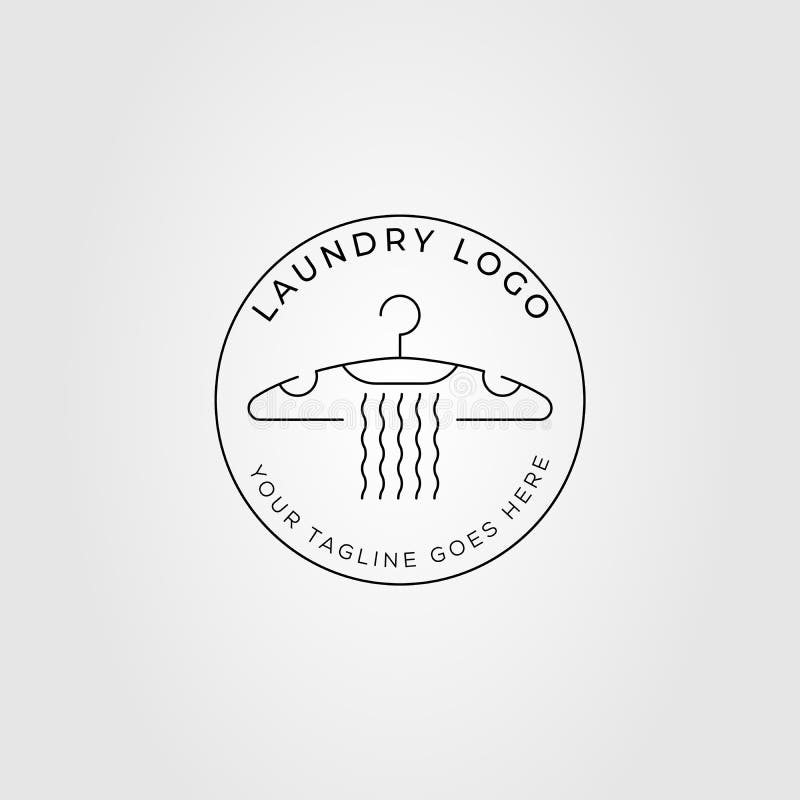 Hanger for Laundry or Hanging Clothes Logo Vector Illustration Design ...