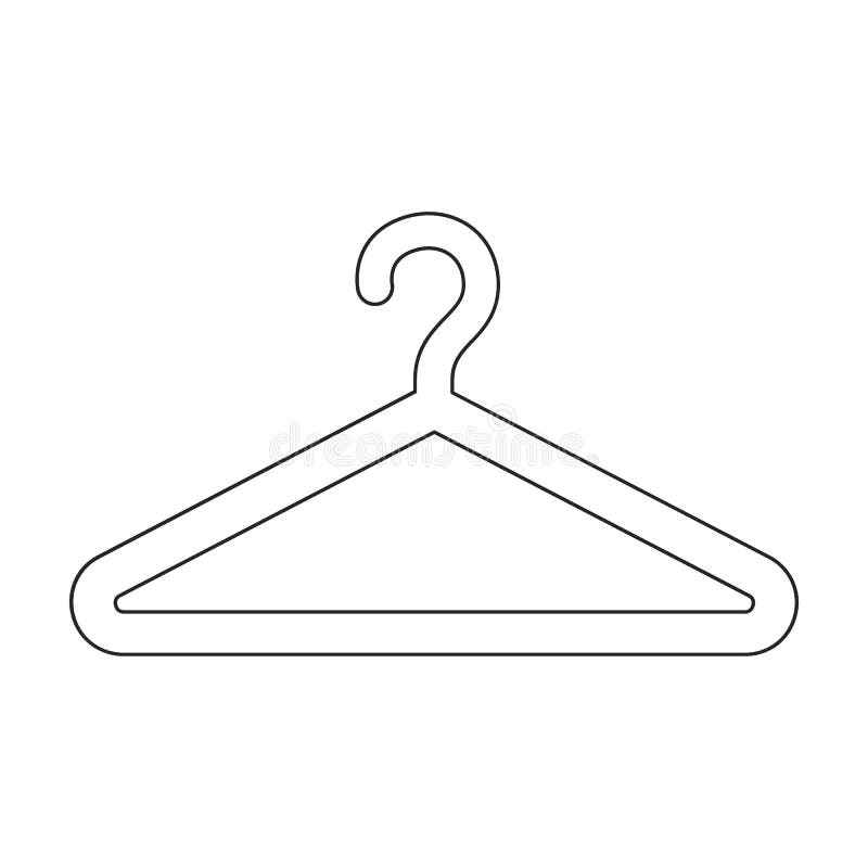 Hanger Vector Iconcartoon Vector Icon Isolated On White Background Hanger Stock Vector