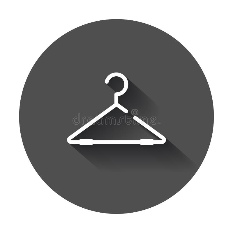 Hanger Vector Icon. Wardrobe Hanger Flat Illustration with Long Stock ...