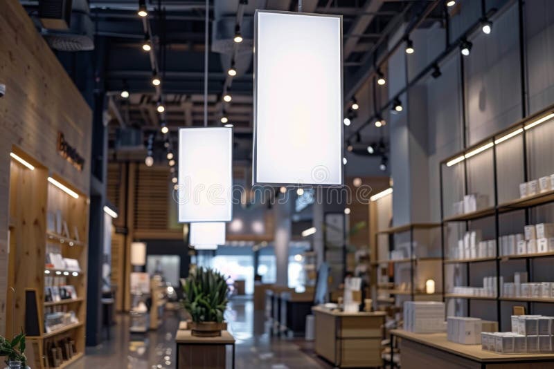 Hanging Advertising Billboard. Generative AI Stock Image - Image of ...