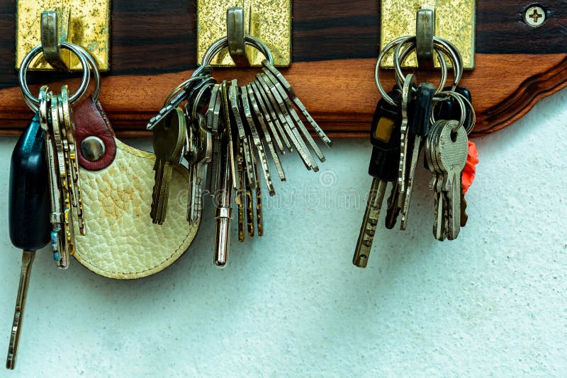 Hanging all kinds of keys stock image. Image of people - 88743333