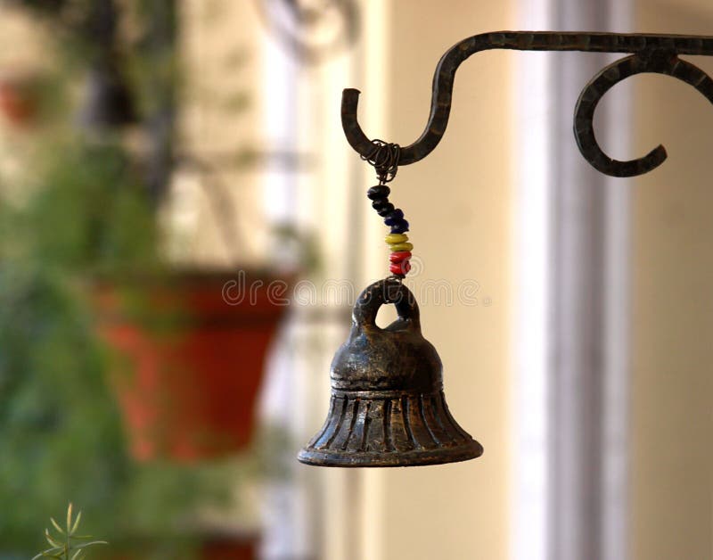 Hanging bell stock image. Image of attention, temple - 18662103