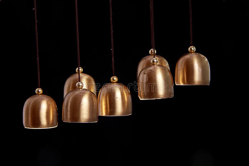 Hanging bell stock image. Image of lamps, bronze, shine - 36045529
