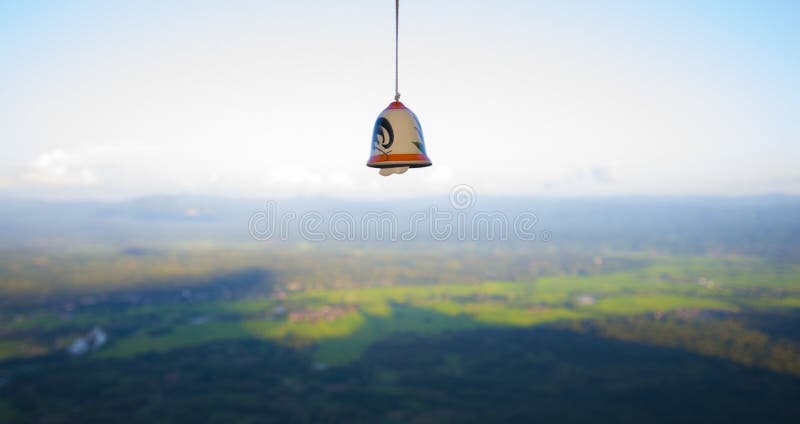 Hanging Bell with Natural Atmosphere in the Sky Stock Photo - Image of ...