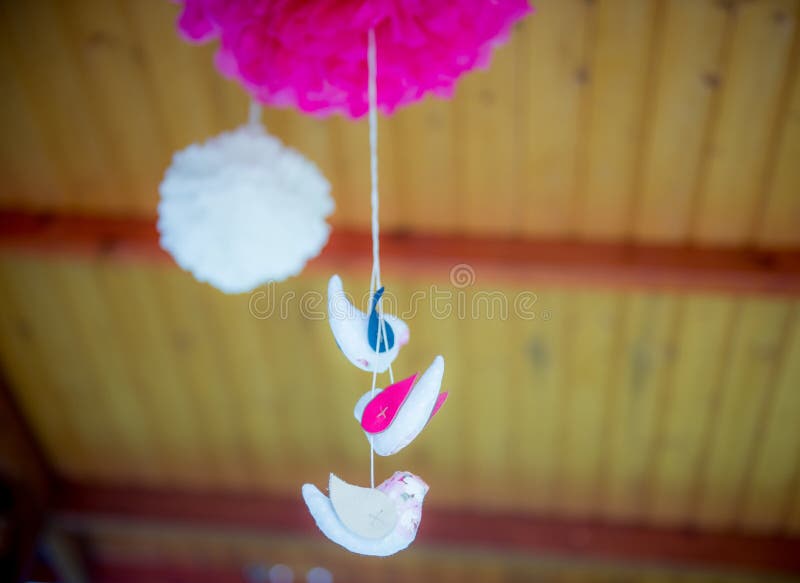 Hanging birds decor stock photo. Image of decoration - 91603376