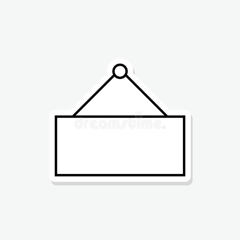 Hanging Blank Sign for Mobile Concept and Web Design Stock Vector ...