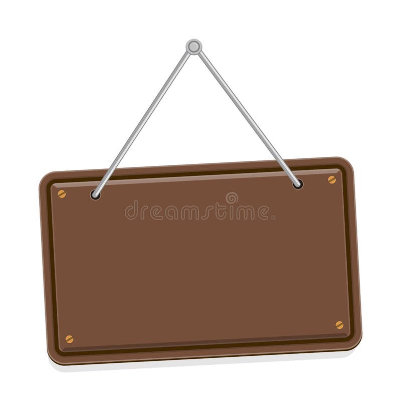 Hanging Blank Signboard Vector Illustration Set Stock Vector ...