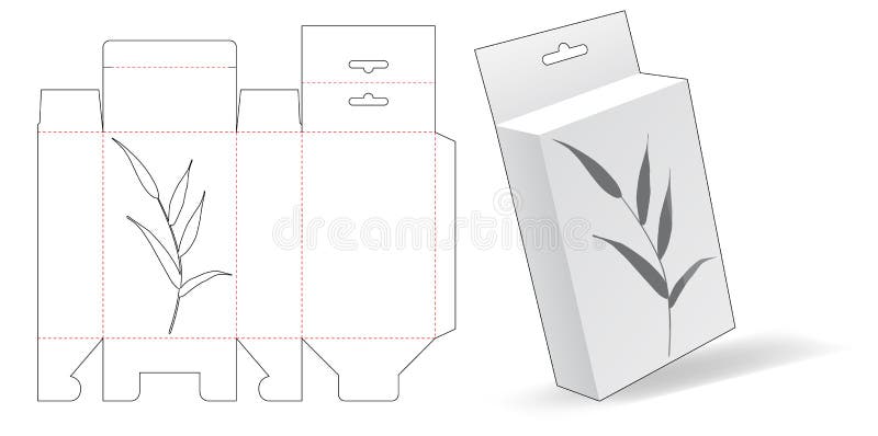 Hanging Box with Stenciled Grass Die Cut Template Stock Vector ...