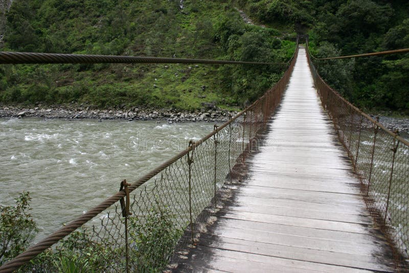 Hanging bridge stock photo. Image of river, south, tangurahua - 555588