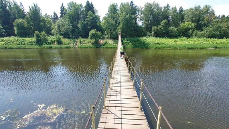 Hanging Bridge stock image. Image of pattern, landscape - 268729513