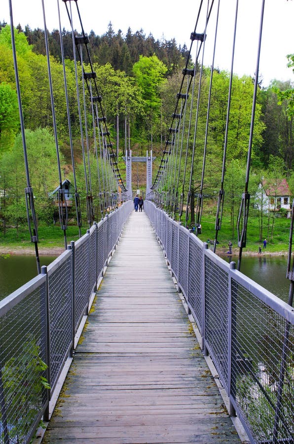 Hanging Bridge in Zagorze Slaskie, Poland Stock Image - Image of ...