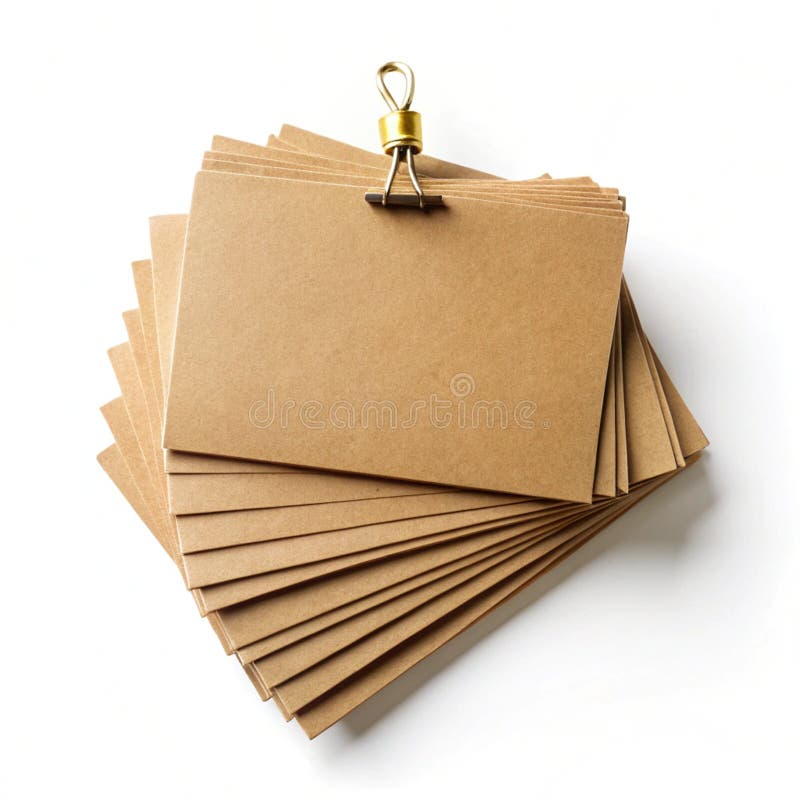 Hanging brown note cards stock illustration. Illustration of visual ...