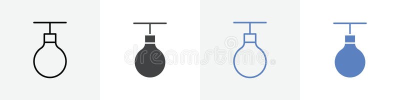 Hanging Bulb Icon Vector Set Use for Web Ui or App Stock Vector ...