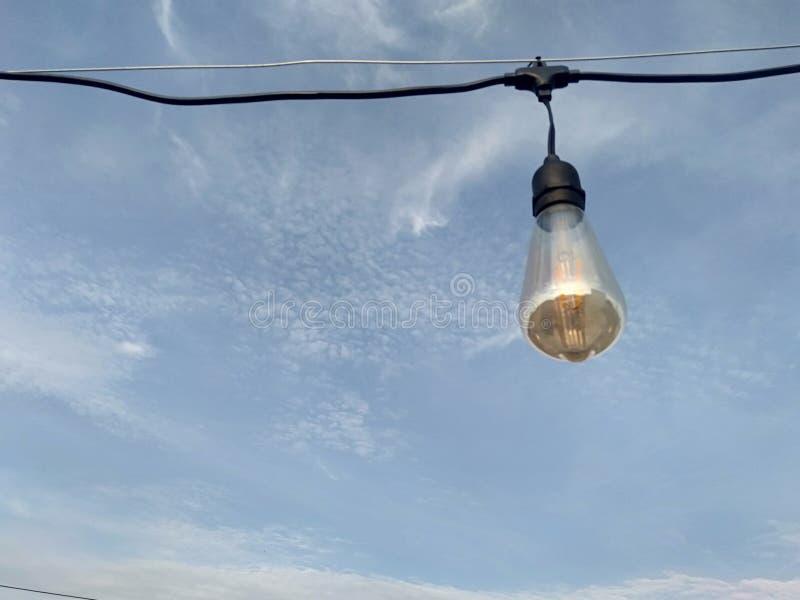 Hanging bulb in the wire stock photo. Image of vehicle - 224271228