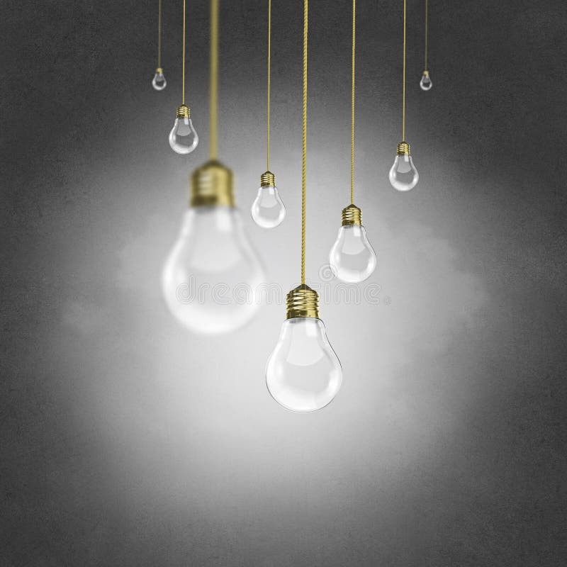 Hanging bulbs stock photo. Image of light, idea, electricity - 56904422