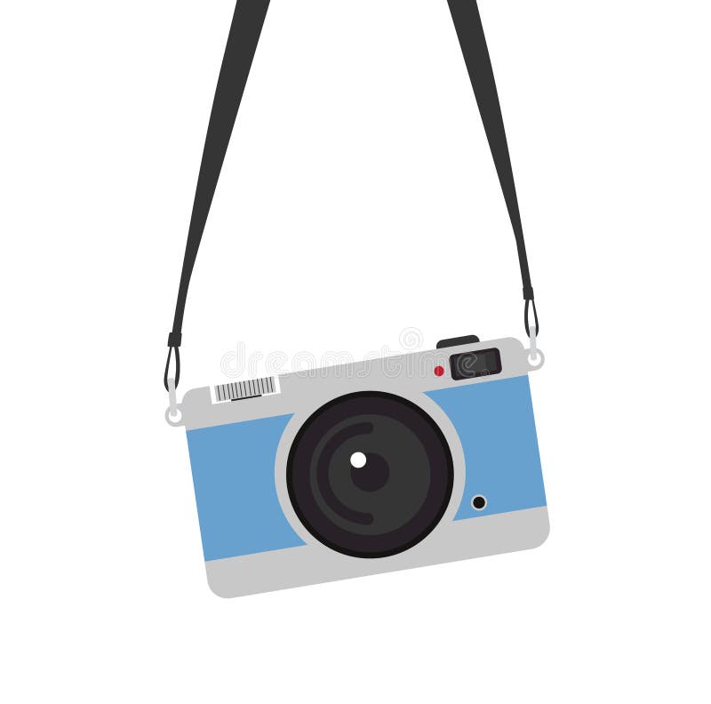 Hanging Camera Doodle Flat Style Stock Vector - Illustration of zoom ...