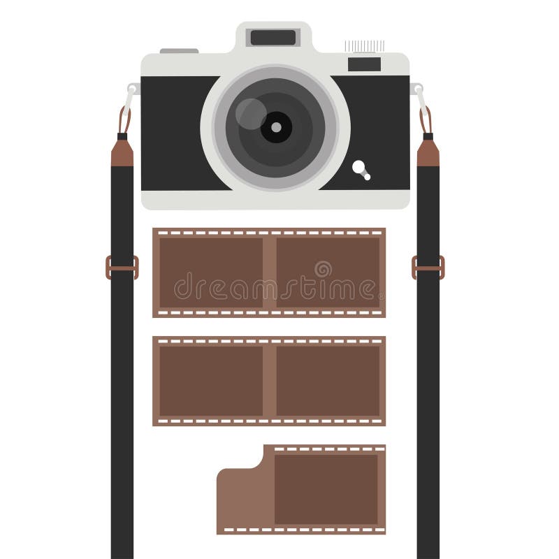 Hanging Camera Vector Flat Style Concept Stock Vector - Illustration of ...