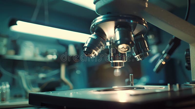 Hanging from the Ceiling a Bright Light Illuminates a Dissecting ...
