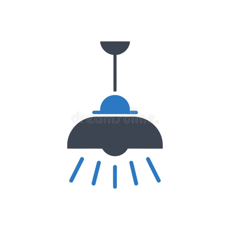 Hanging Ceiling Light Icon stock vector. Illustration of illumination ...